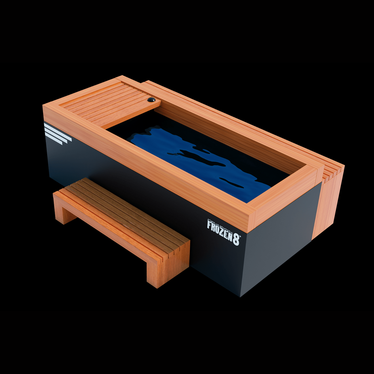 Medical Sauna Frozen 8 Cold Plunge with Bar Counter & Heavy Duty Step — Majesty Recovery