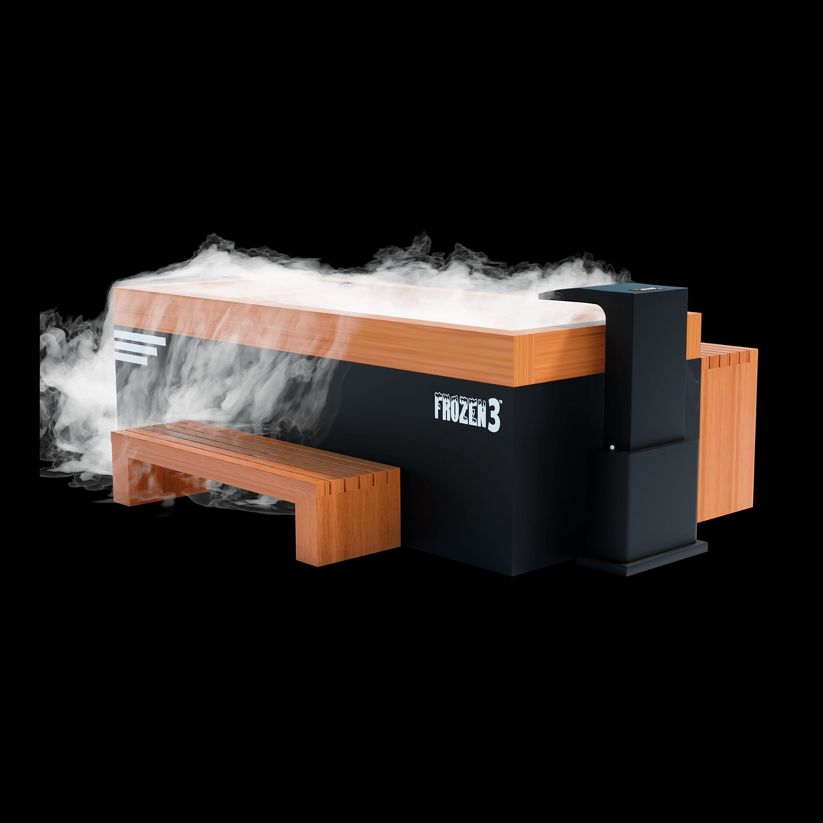 Medical Sauna Frozen 3 Cold Plunge with Bar Counter & Heavy Duty Step — Majesty Recovery